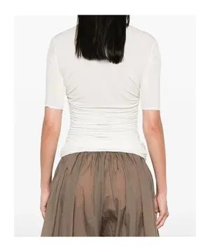 Alaïa Gathered Detail Jersey T-shirt