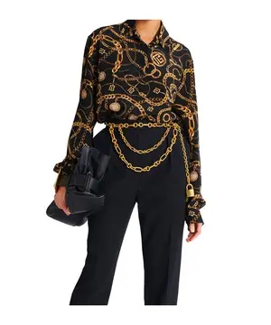 Balmain All-over Graphic Printed Crewneck Shirt