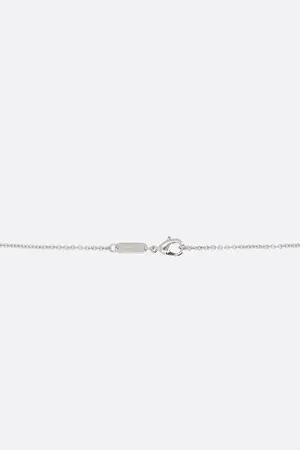 Dolce & Gabbana Rosary Cross Pendant Embellished Necklace - Silver