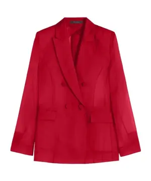 Max Mara Double-breasted Sheer Jacket
