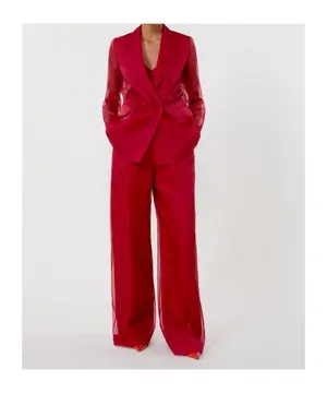 Max Mara Double-breasted Sheer Jacket