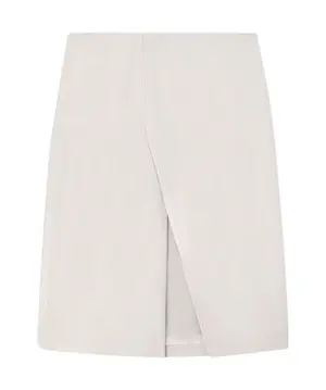 LOULOU STUDIO High-waisted Mini Skirt With Side Zipper And Front Slit