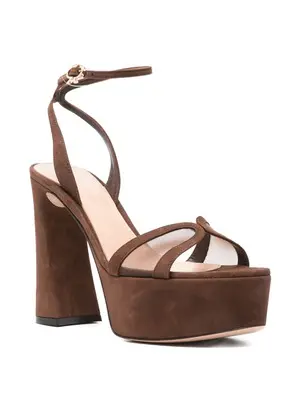 GIANVITO ROSSI 125mm Platform Ankle-strap Sandals