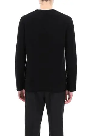 Play Comme Des Garcon Round Neck Long-sleeved Sweater - Black