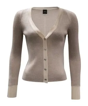 Pinko Ribbed V-neck Cardigan