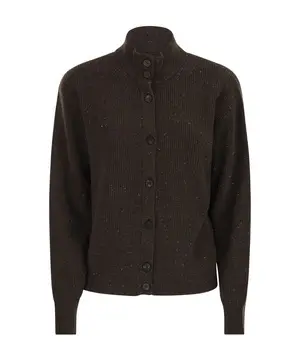 Peserico High Neck Button-up Cardigan