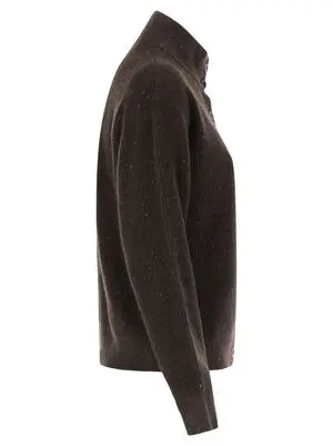 Peserico High Neck Button-up Cardigan