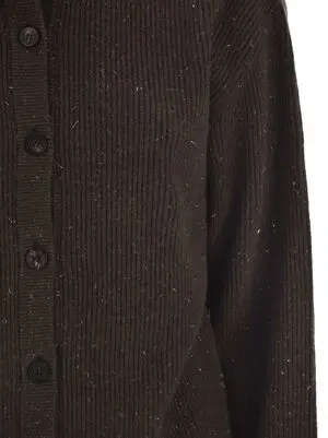 Peserico High Neck Button-up Cardigan