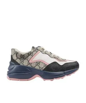 Gucci Gg Supreme Rhyton Sneakers - Beige/blue