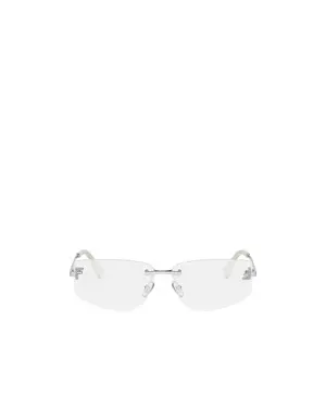 Fendi Cat Eye Frame Eyeglasses - Silver