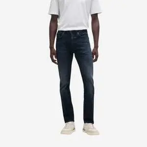 Hugo Boss Dark Wash Denim Jeans With Belt Loops - Black