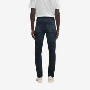 Hugo Boss Dark Wash Denim Jeans With Belt Loops - Black