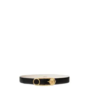 Versace Medusa Safety Pin Belt - Black