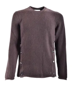 Moschino Long-sleeved Button-detailed Ribbed Sweater