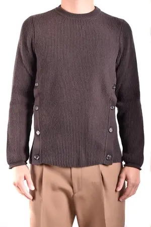 Moschino Long-sleeved Button-detailed Ribbed Sweater