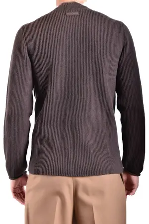 Moschino Long-sleeved Button-detailed Ribbed Sweater