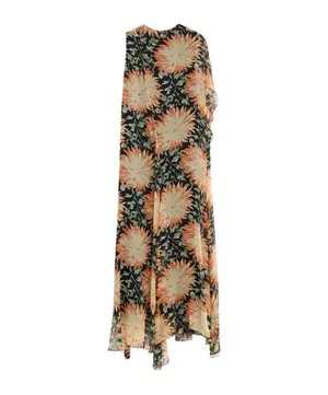 Loewe Printed Silk Maxi Dress With Asymmetrical Design