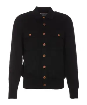 Brunello Cucinelli Buttoned Lapel Long-sleeved Sweater
