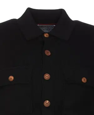Brunello Cucinelli Buttoned Lapel Long-sleeved Sweater