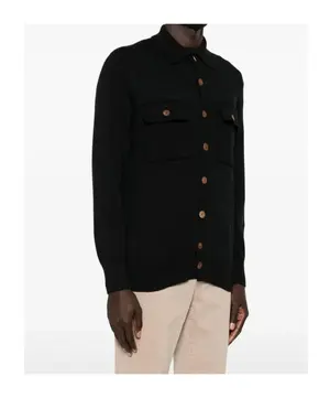 Brunello Cucinelli Buttoned Lapel Long-sleeved Sweater