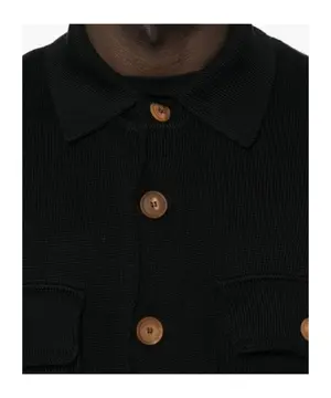 Brunello Cucinelli Buttoned Lapel Long-sleeved Sweater