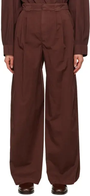 LEMAIRE Mid-rise Pleated Wide-leg Pants