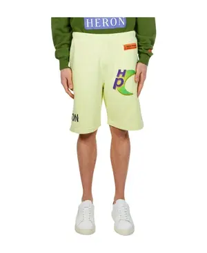 Heron Preston Logo Printed Thigh-length Track Shorts - Green