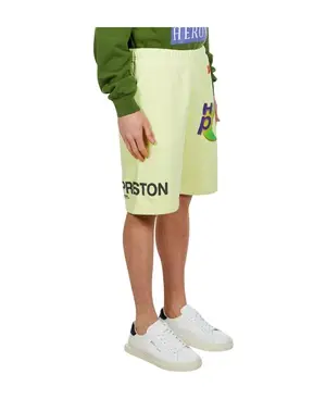 Heron Preston Logo Printed Thigh-length Track Shorts - Green