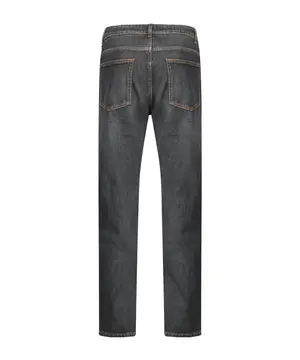 Etro Logo Embroidered Mid-rise Jeans - Black