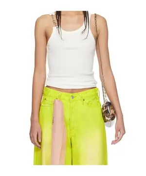 Acne Studios Clip Detail Ribbed Tank Top