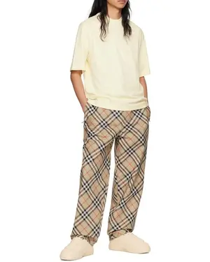 Burberry Checked Straight-leg Trousers