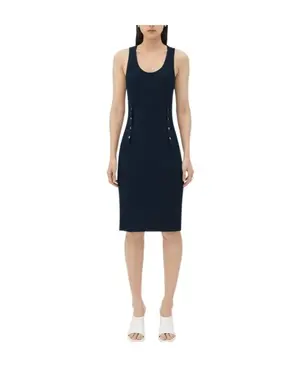 Bottega Veneta Slim Fit Ribbed Midi Dress