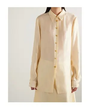 Khaite Long-sleeved Collared Shirt