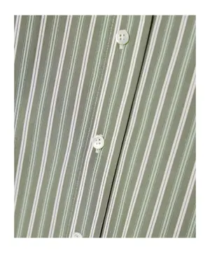 Co Name' Striped Long Sleeve Shirt - Gray
