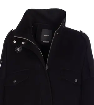 Pinko High-neck Drawstring Hem Jacket