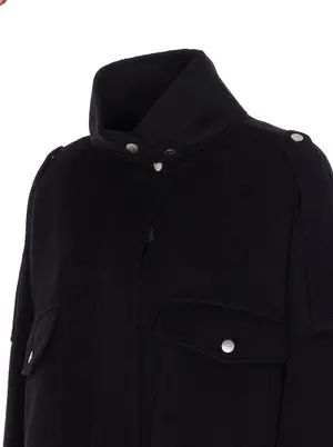 Pinko High-neck Drawstring Hem Jacket