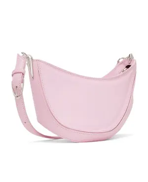 MUGLER Small Spiral Curve Embossed Crossbody Bag - Pink