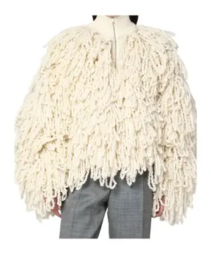 Stella McCartney Fringed Oversized Coat