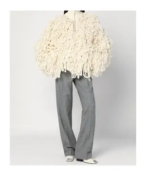 Stella McCartney Fringed Oversized Coat