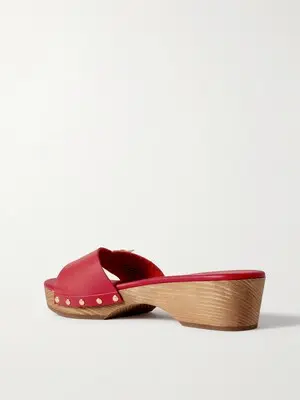 ANCIENT GREEK SANDALS Omonia Studded Leather Clogs
