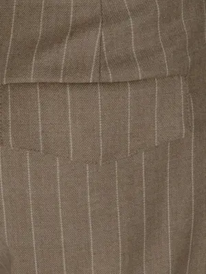 Peserico Pinstriped High-waisted Wide-leg Trousers