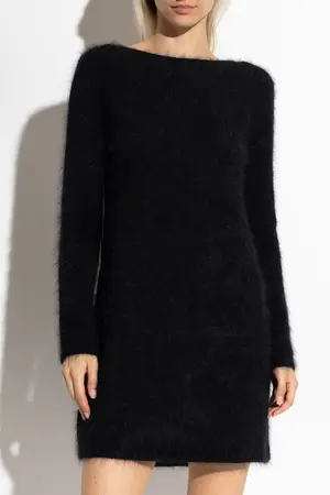 Blumarine Heart Cut-out Embellished Mini Dress