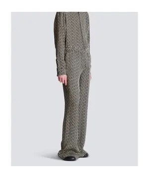 Balmain Monogrammed Flowy Trousers