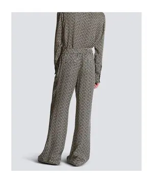Balmain Monogrammed Flowy Trousers
