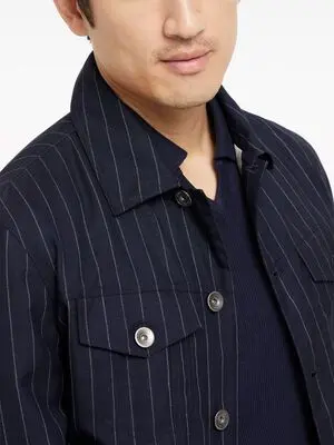 Brunello Cucinelli Striped Virgin-wool Jacket