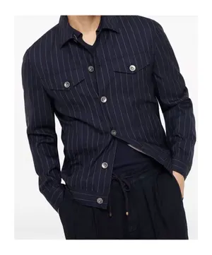 Brunello Cucinelli Striped Virgin-wool Jacket