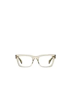 Oliver Spencer Square Flat Mirror Eyeglasses - Nude