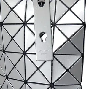 Issey Miyake Geometric Pattern Tote Bag - Gray