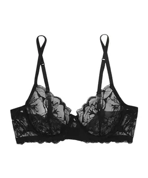 La Perla Alida Stretch-leavers Lace Underwired Soft-cup Bra - Black