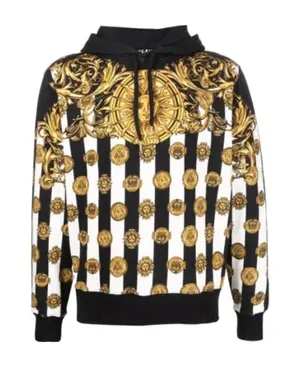 Versace V-emblem Medusa-print Fleece Hoodie